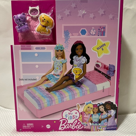Barbie | Toys | Barbie Sleepover Playset With Purple And Yellow ...